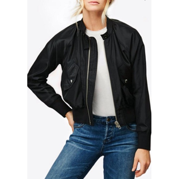 Free People | Jackets & Coats | Free People Midnight Bomber Jacket In ...